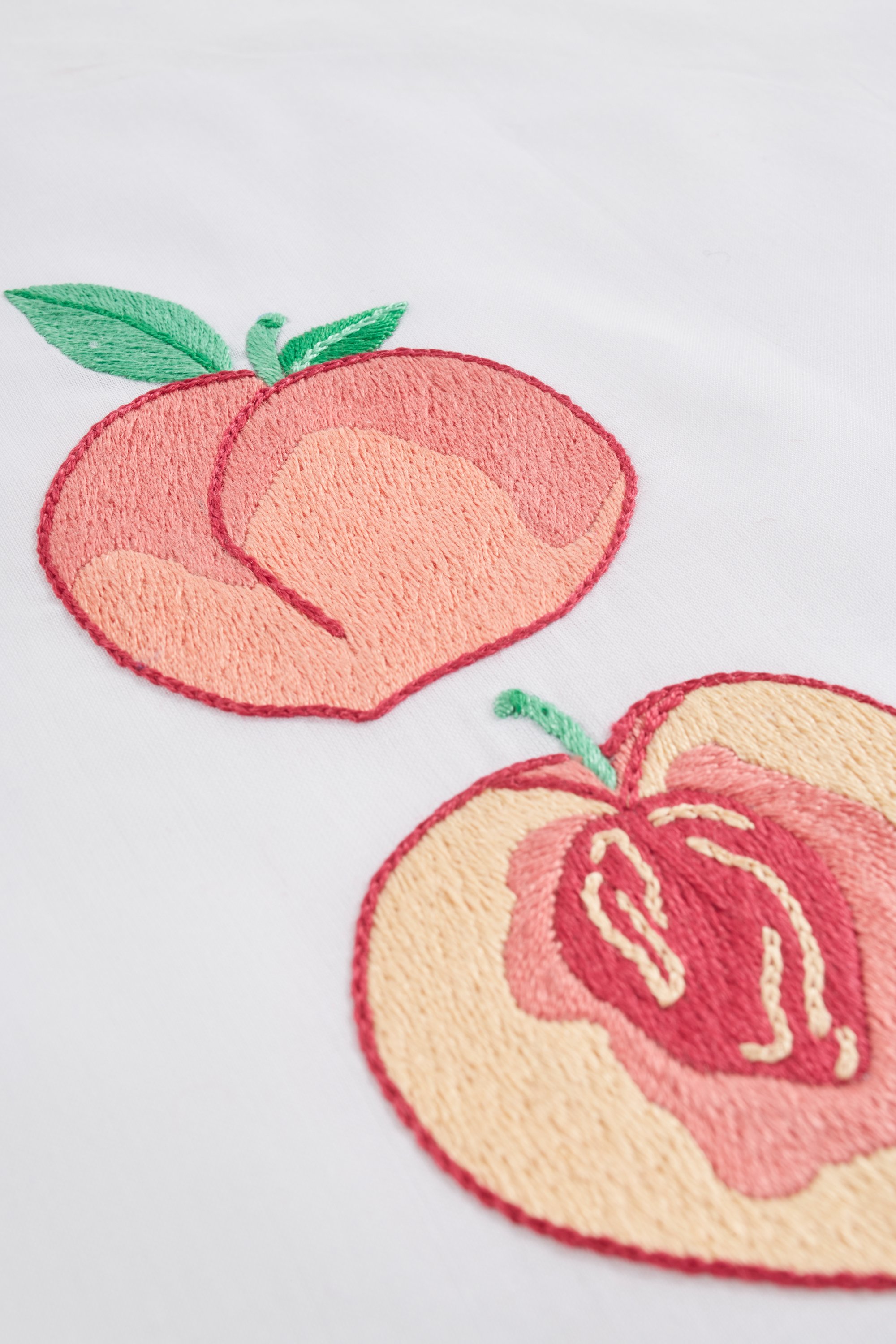 Peach Design Peachy Summer Fruit Downloadable PDF Embroidery Pattern ...