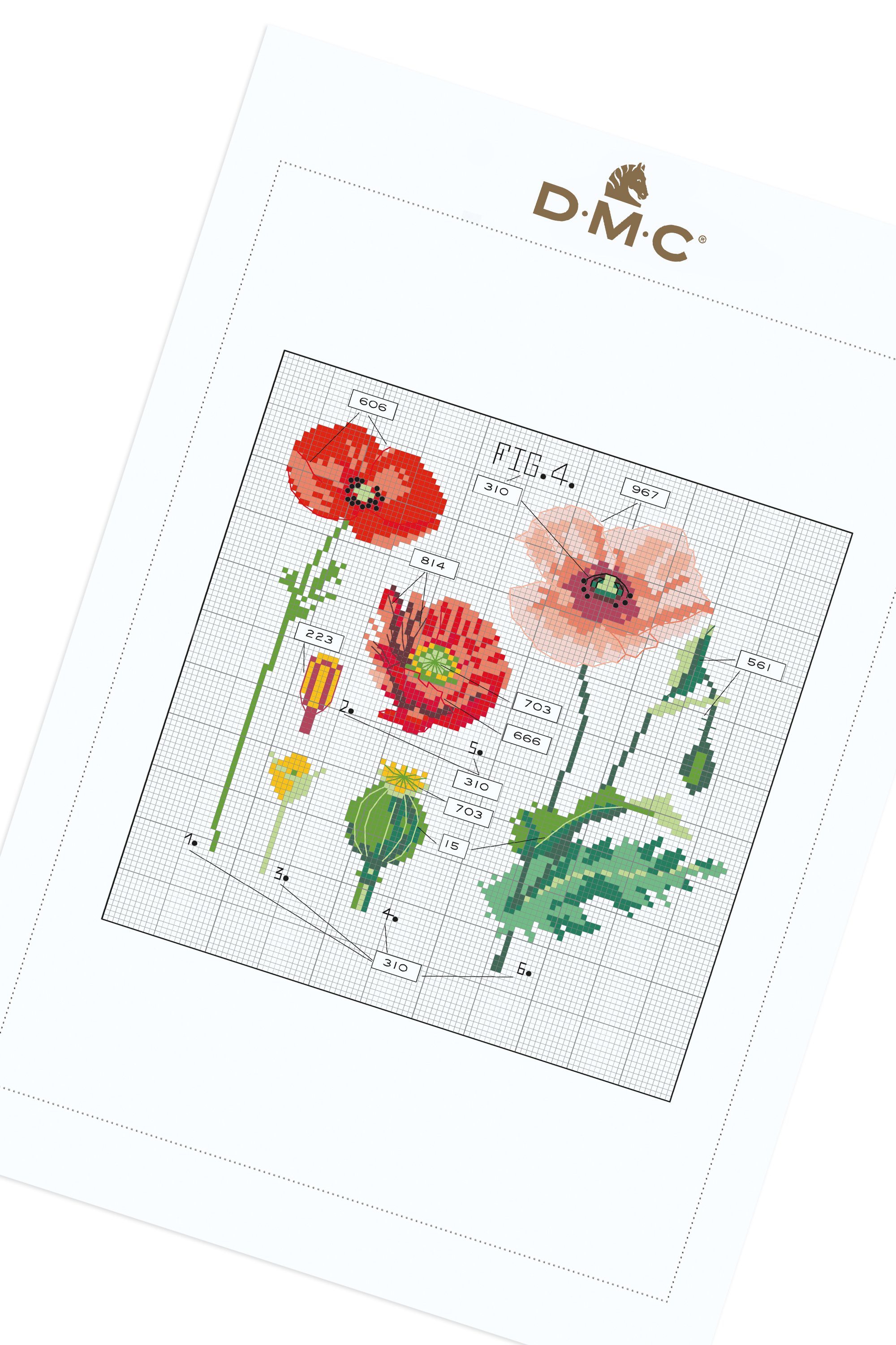Kits & How To Windmill Poppies Cross Stitch Pattern Digital Instant ...